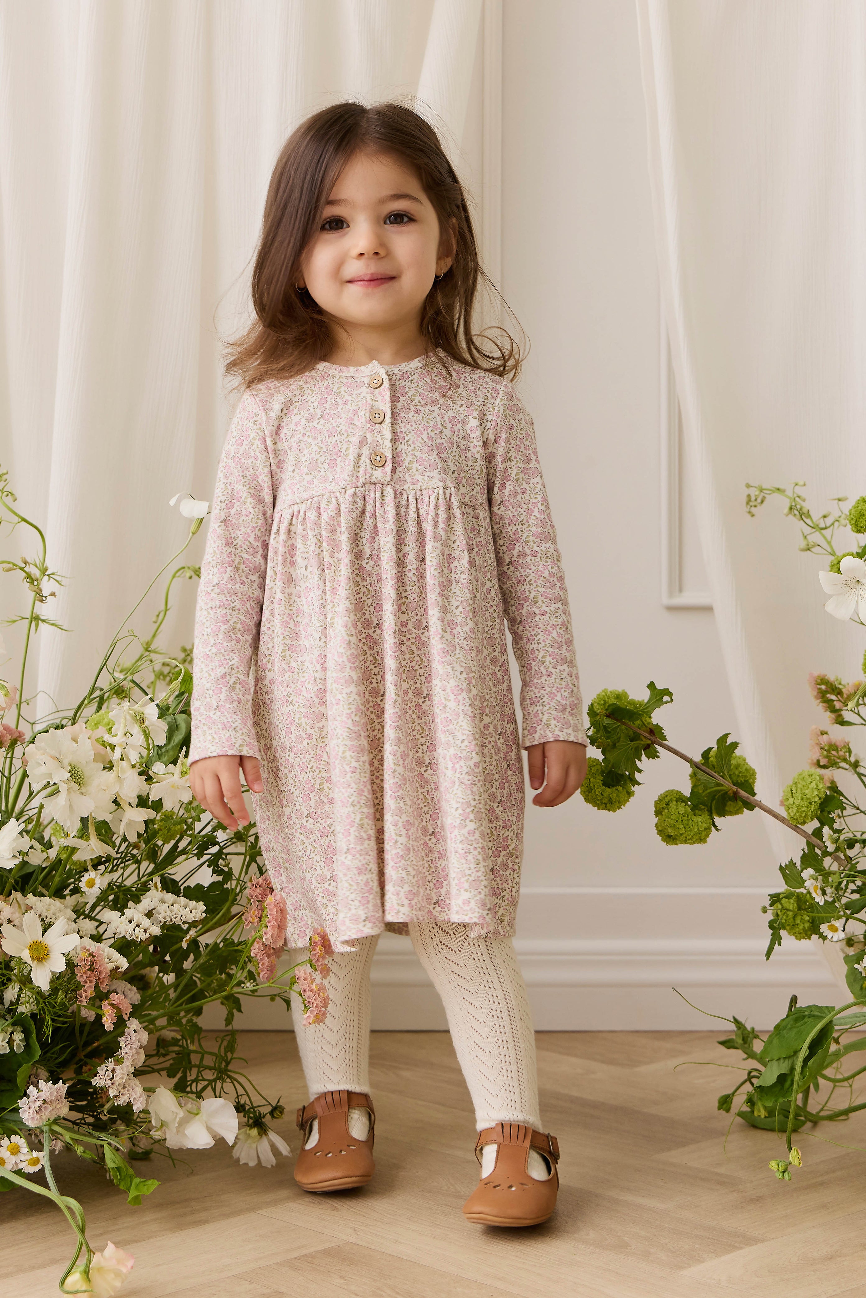 Organic Cotton Bridget Dress - Tully Mauve – Jamie Kay NZ