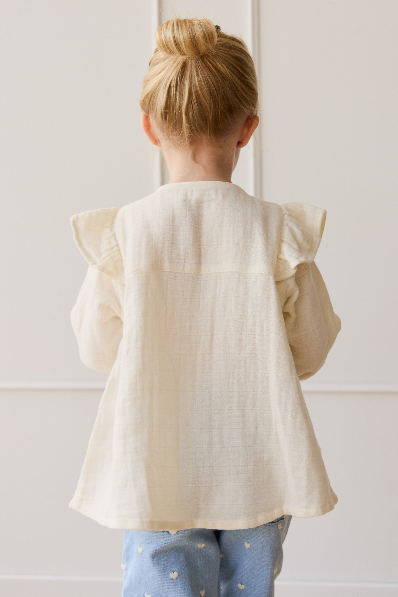 Organic Cotton Muslin Ava Blouse - Parchment – Jamie Kay NZ