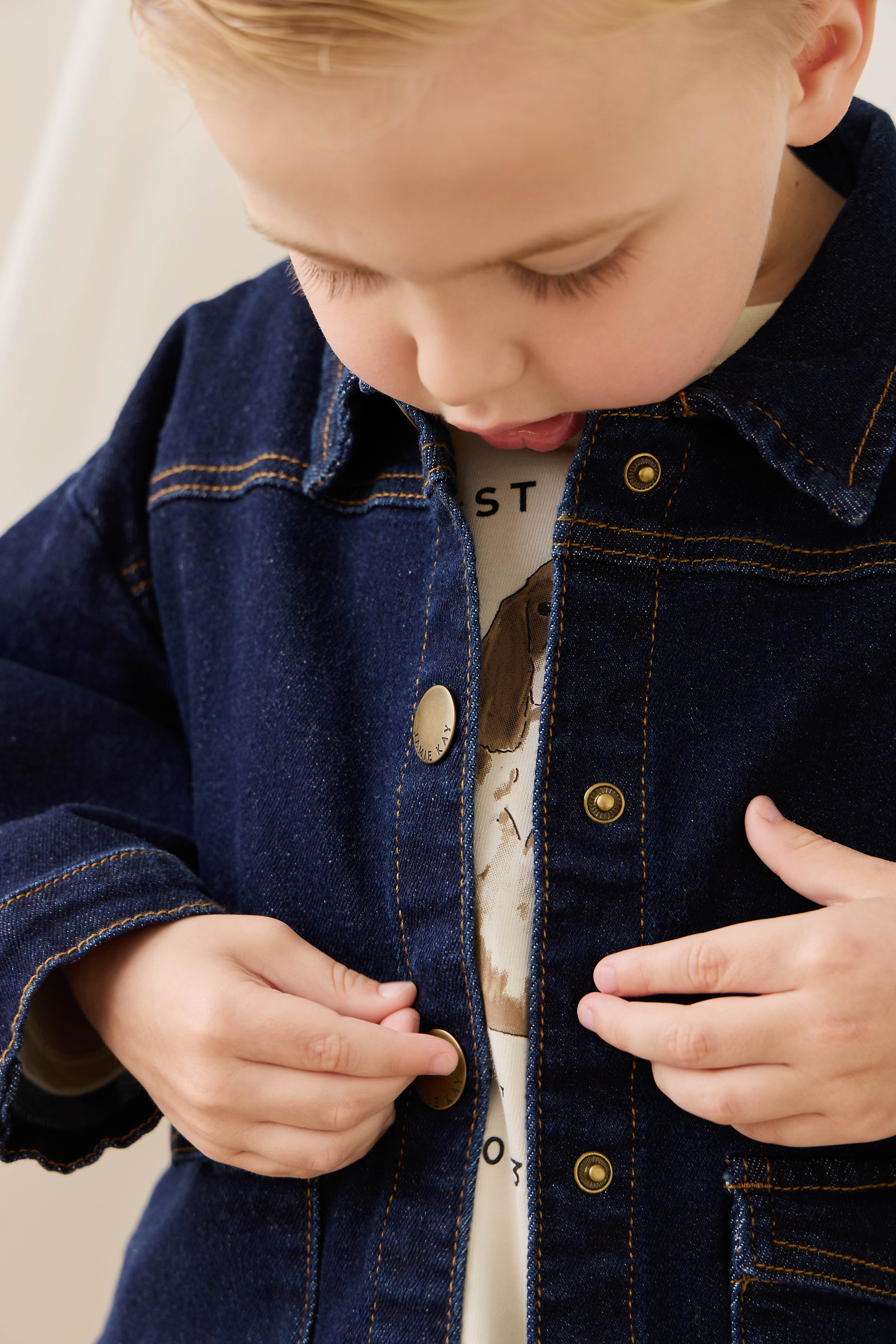 Arbor Jacket - Mid Indigo Denim – Jamie Kay NZ