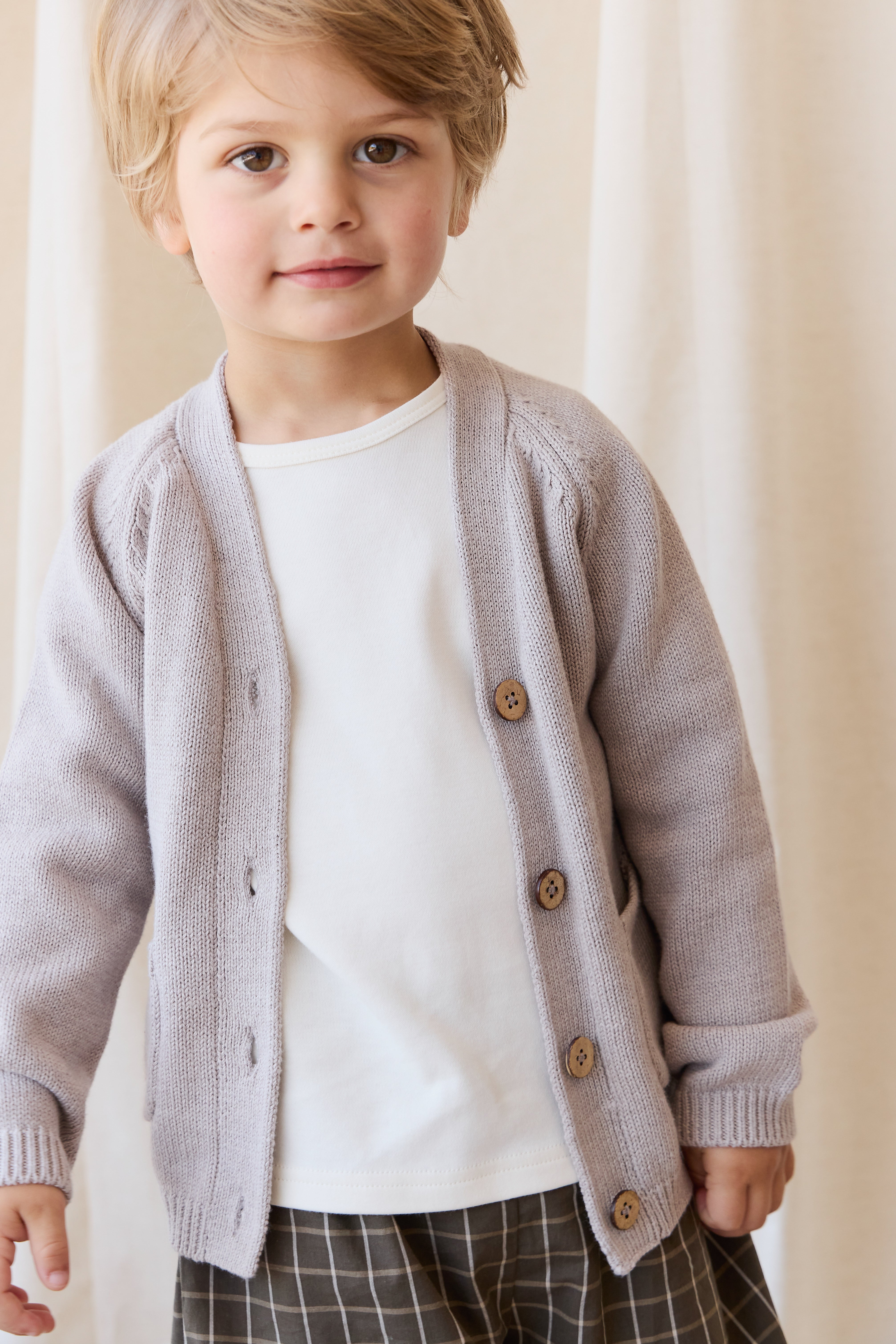 Franco Cardigan - Moleskin Marle – Jamie Kay NZ