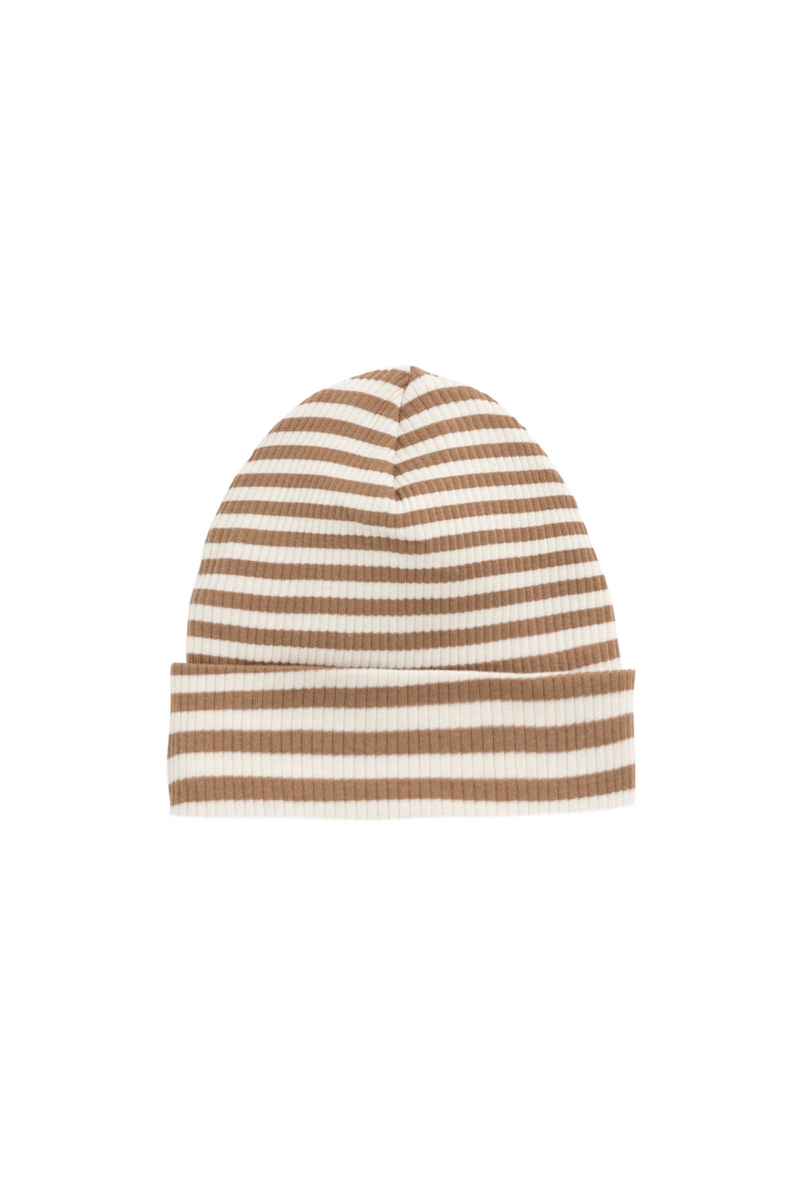 Organic Cotton Modal Marley Beanie - Narrow Stripe Thatch/Buff – Jamie ...