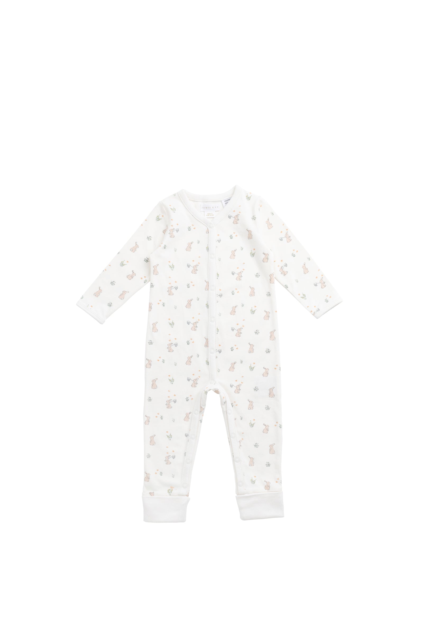 Organic Cotton Amory Onepiece - Lapin Jardin Crisp – Jamie Kay NZ