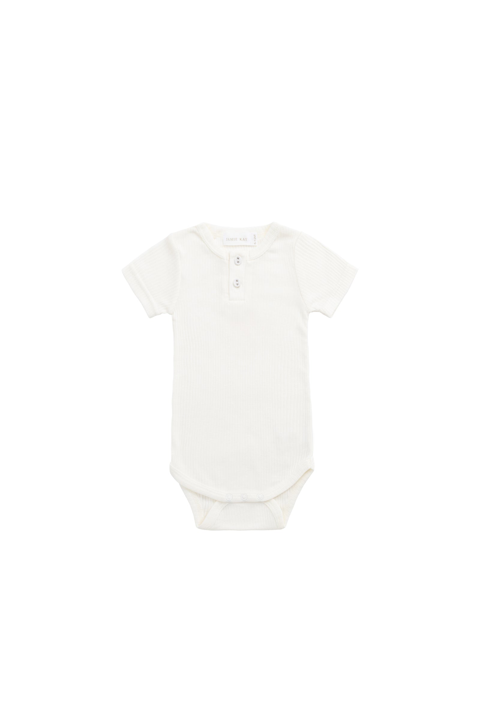Organic Cotton Modal Darcy Rib Tee Bodysuit - Milk – Jamie Kay NZ
