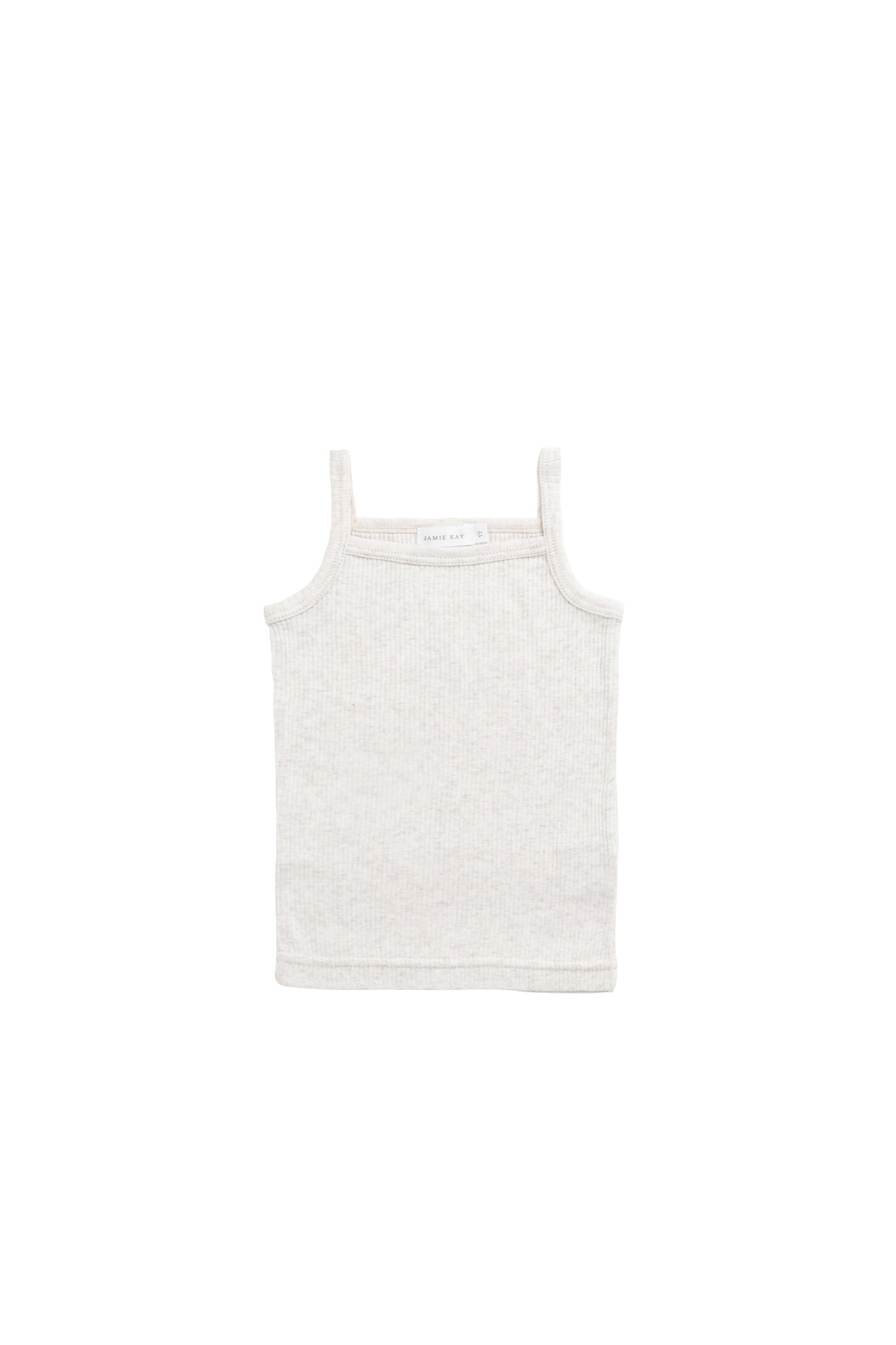 Organic Cotton Modal Singlet - Oatmeal Marle – Jamie Kay NZ