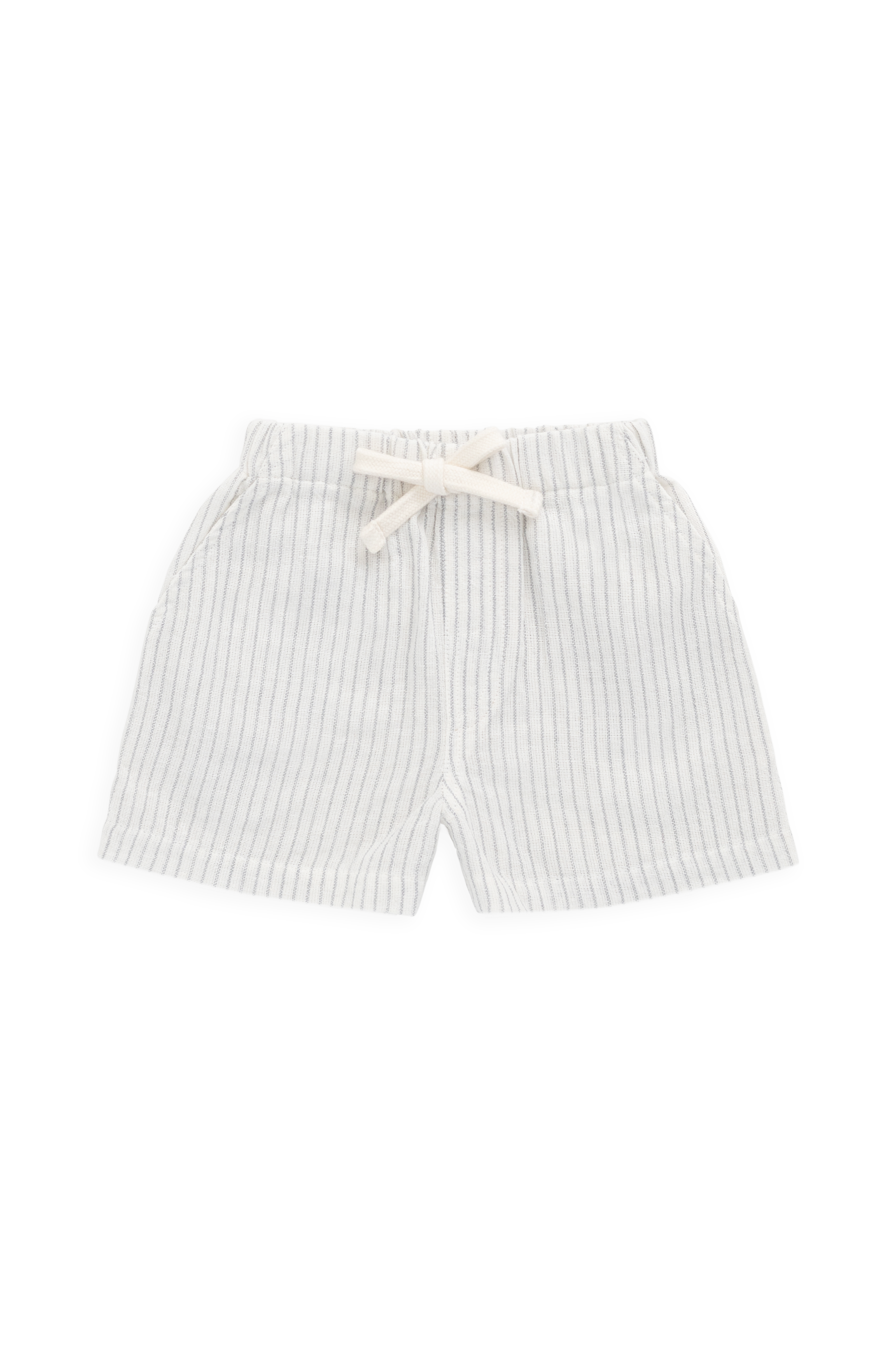 Organic Cotton Louis Short - Mini Pinstripe Parchment/Dawn – Jamie Kay NZ