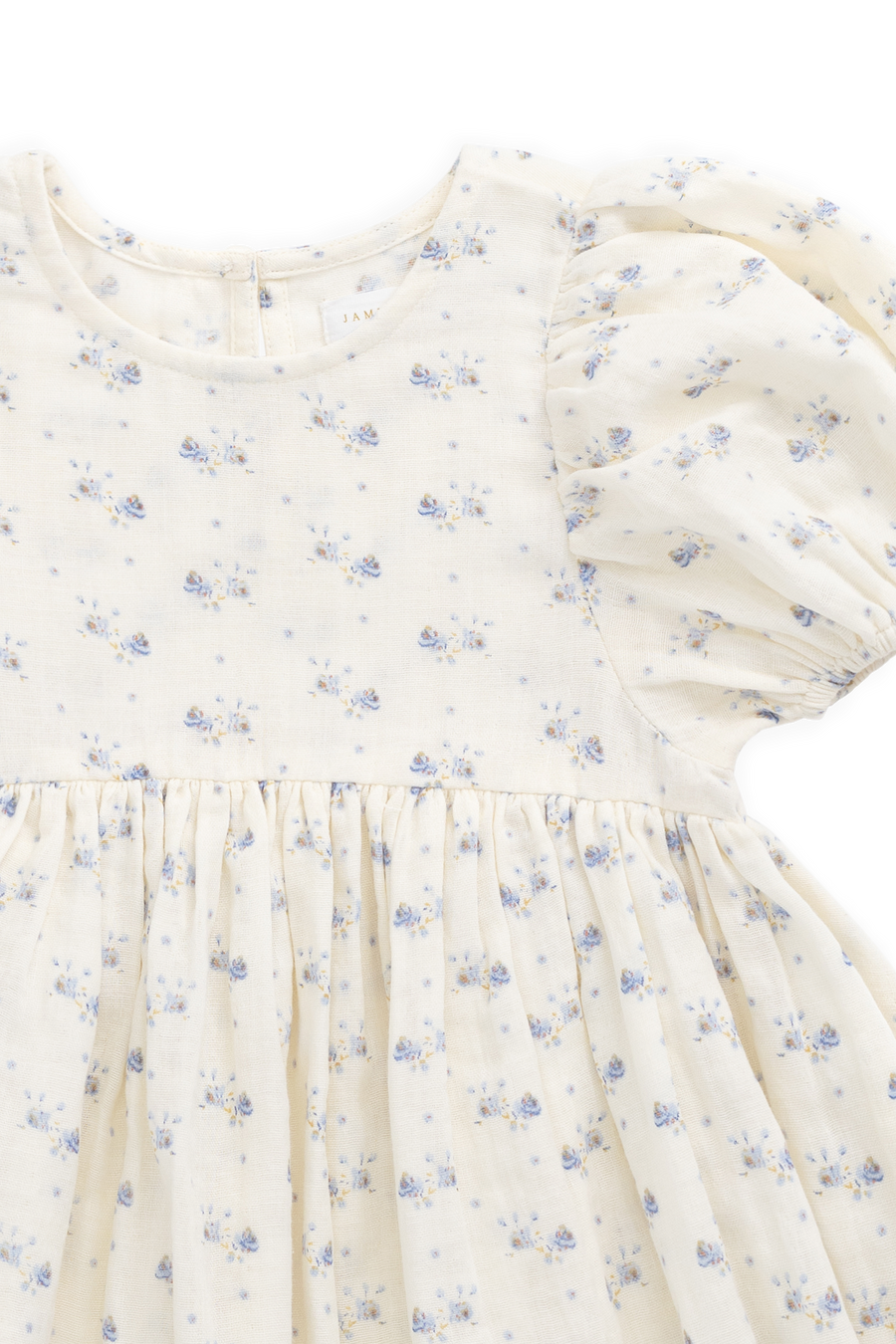 Organic Cotton Muslin Frannie Dress - Molly Blue – Jamie Kay NZ