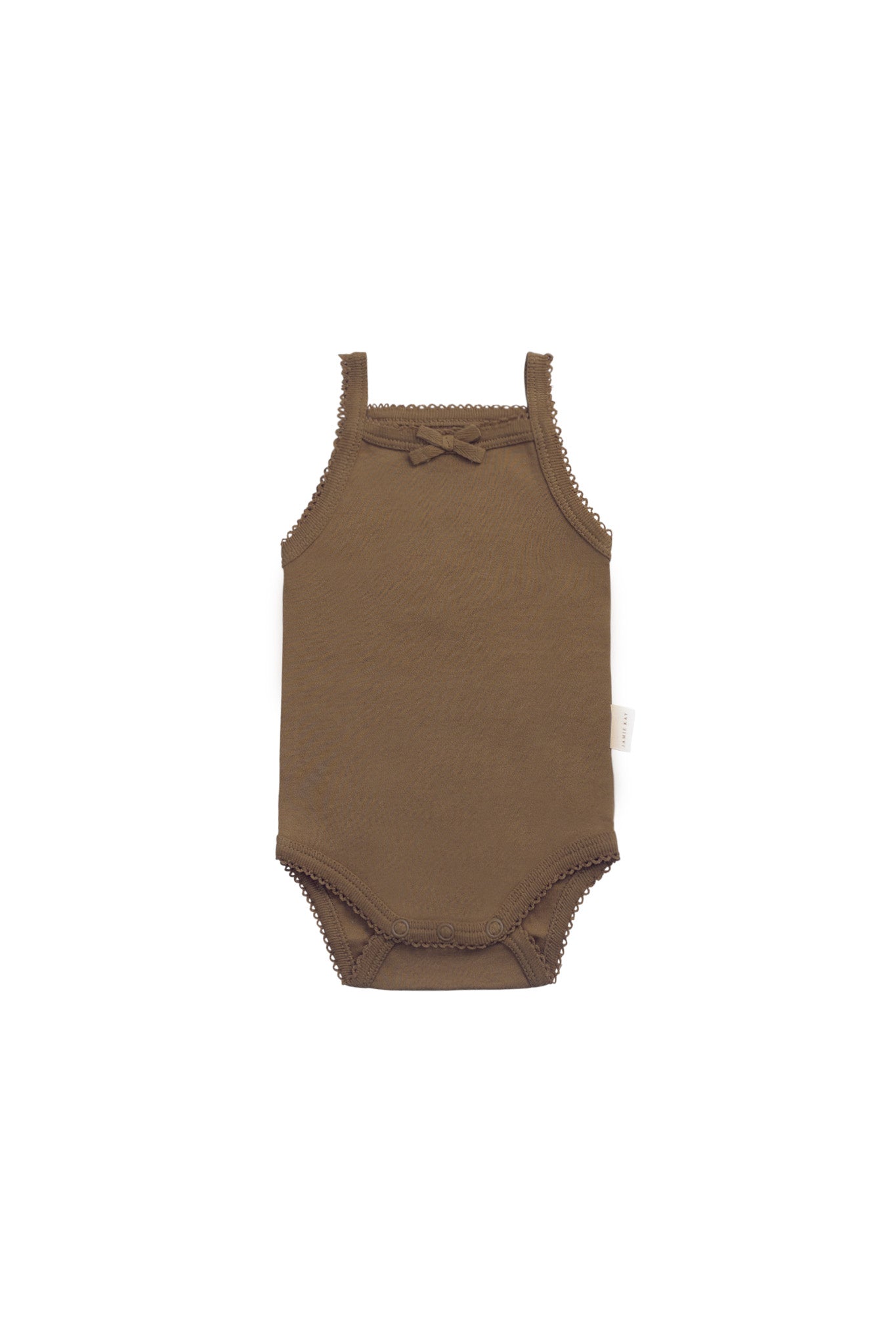 Organic Cotton Bridget Singlet Bodysuit - Autumn Bronze – Jamie Kay NZ