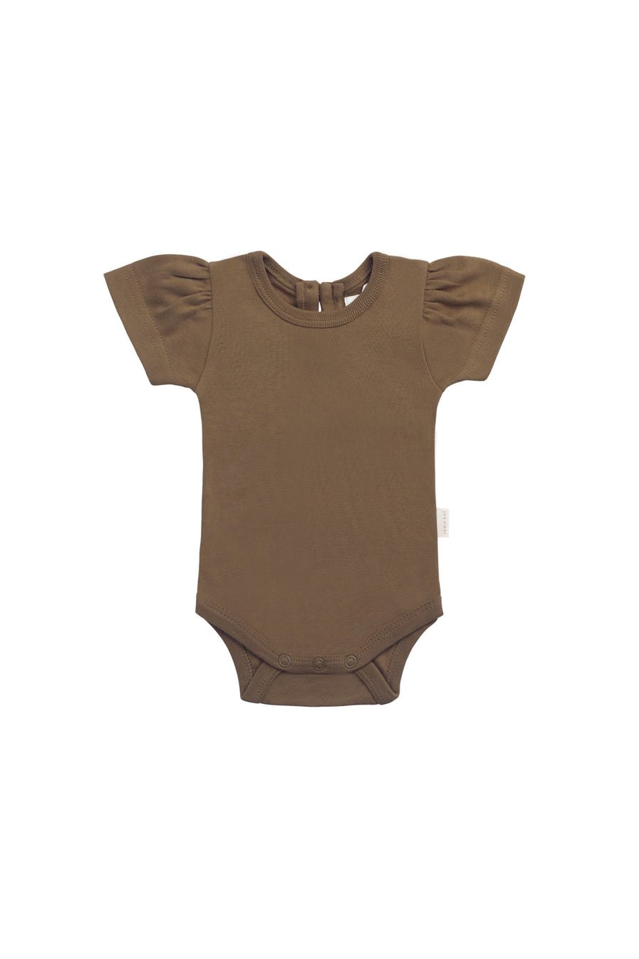 Organic Cotton Cap Sleeve Bodysuit - Autumn Bronze – Jamie Kay NZ