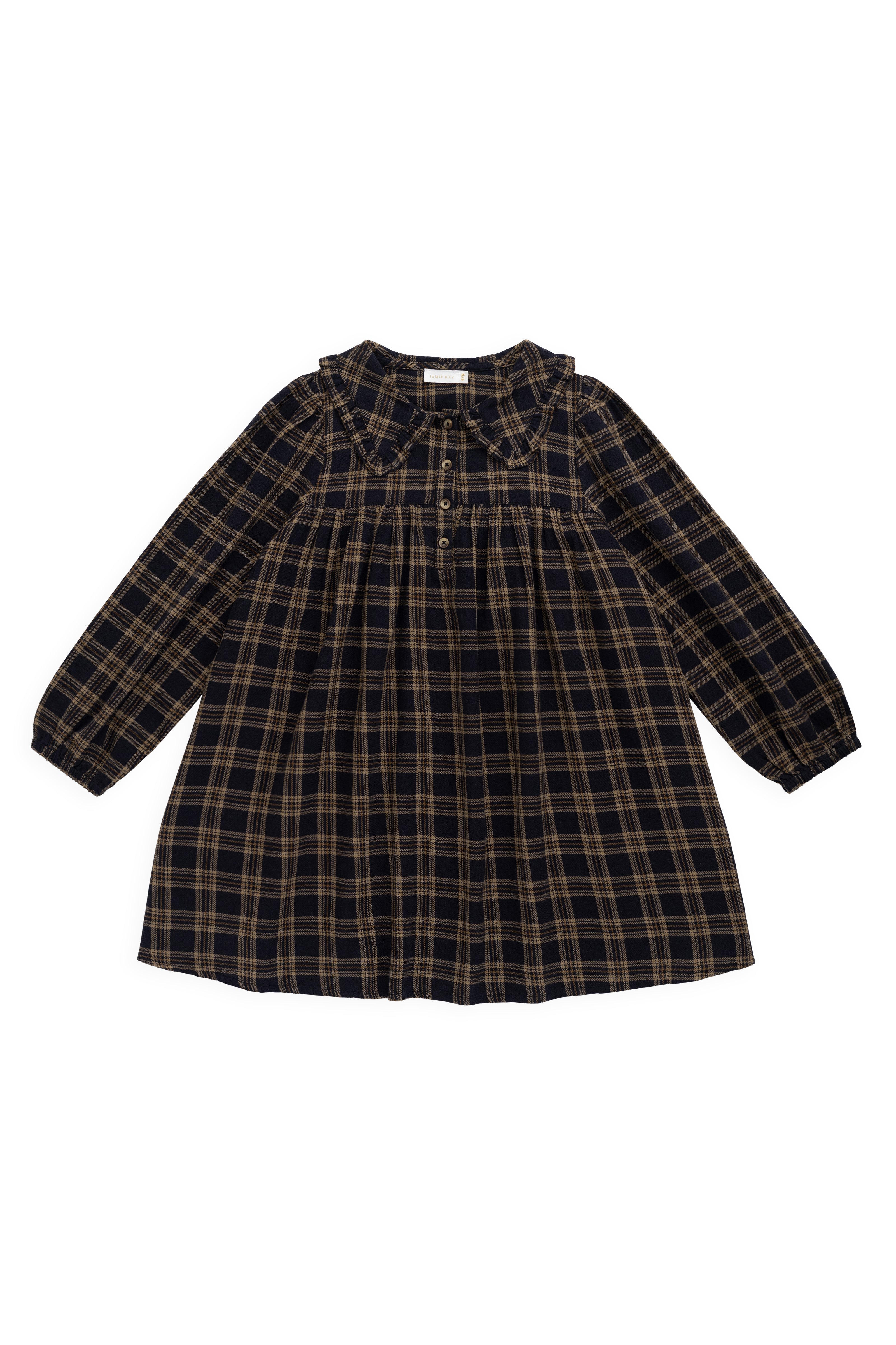 Organic Cotton Ira Dress - Woodland Check – Jamie Kay NZ