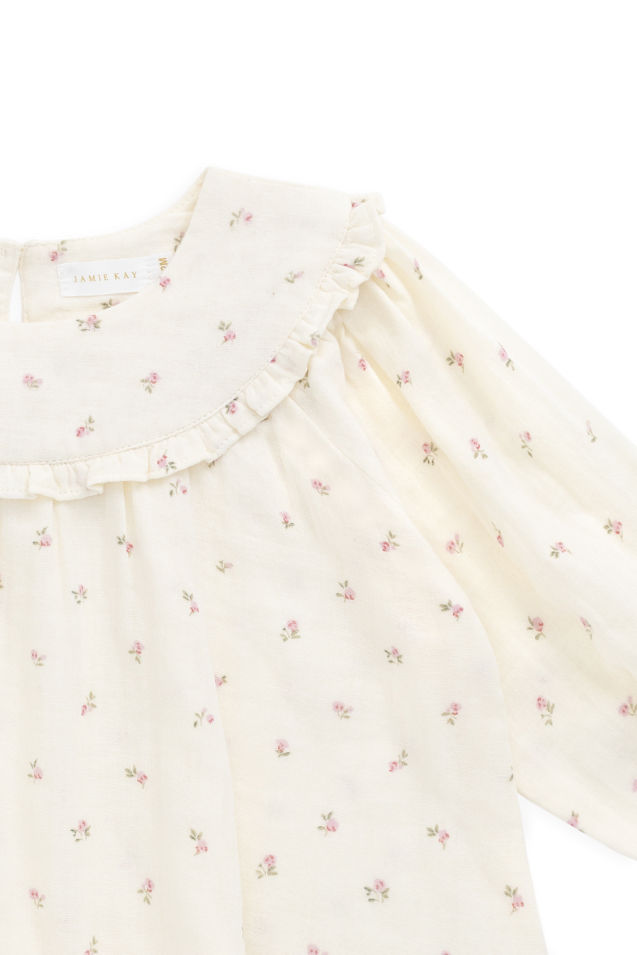 Organic Cotton Muslin Amira Blouse - Willow Rose – Jamie Kay NZ