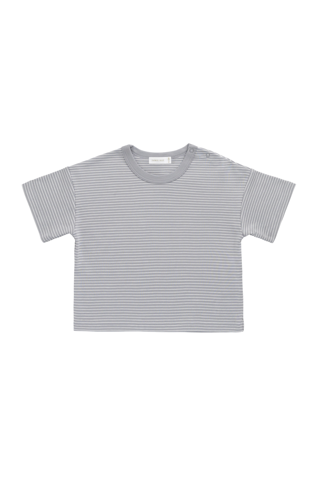 Pima Cotton Wesley Tee - Fine Stripe Missouri/Parchment – Jamie Kay NZ