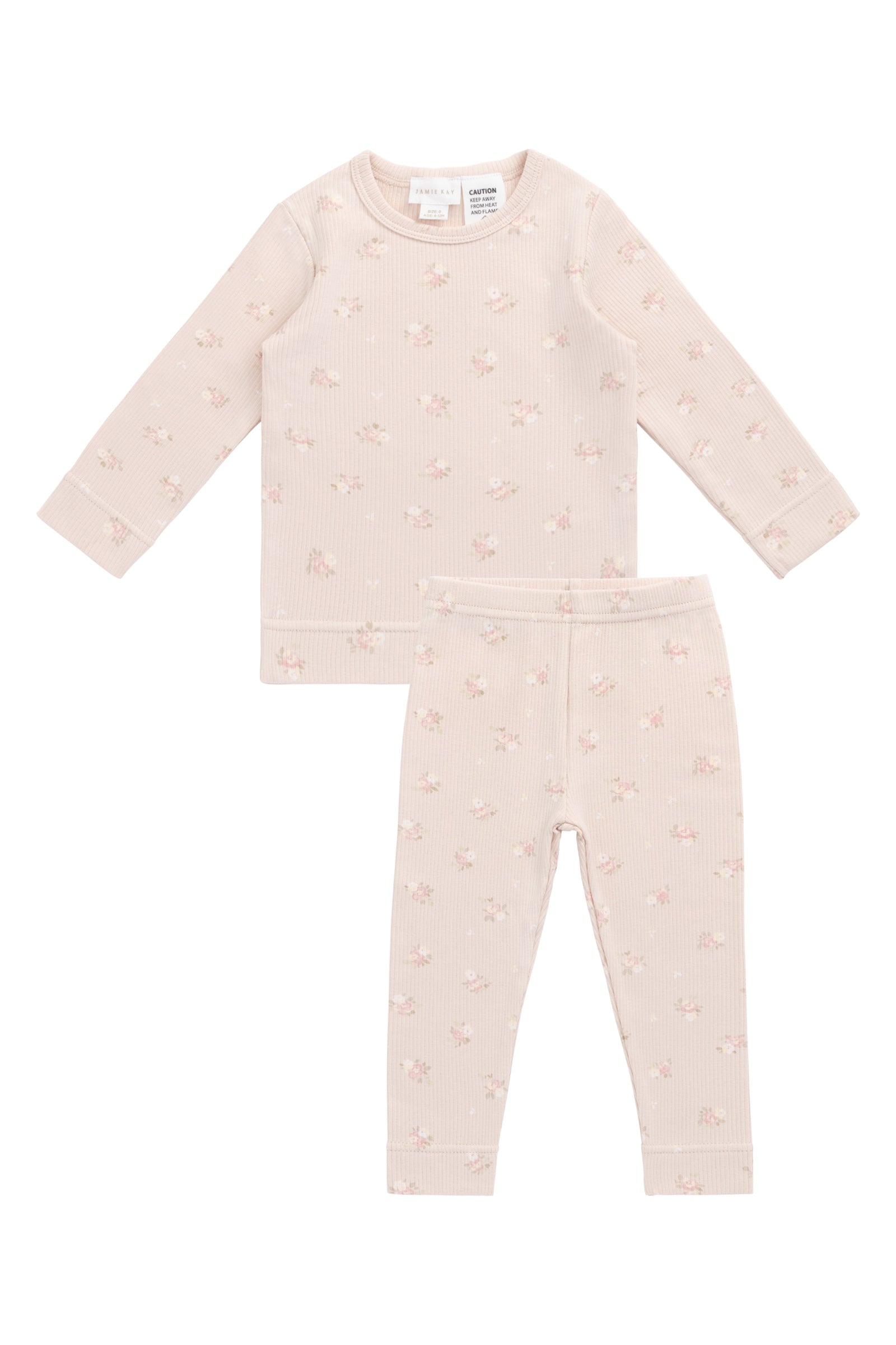 Organic Cotton Fine Rib Ellison Long Sleeve Pyjama Set - Simone Morgan ...