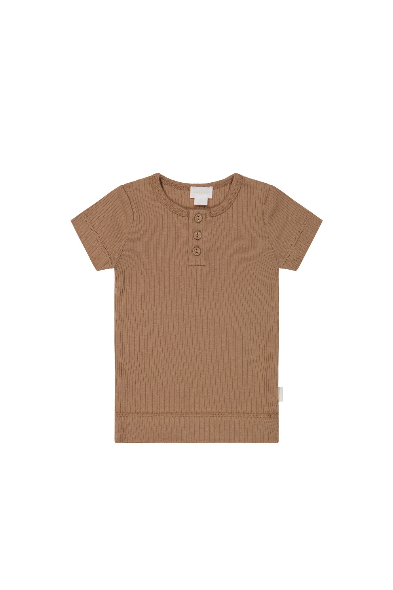 Organic Cotton Modal Henley Tee - Cavern Clay – Jamie Kay NZ