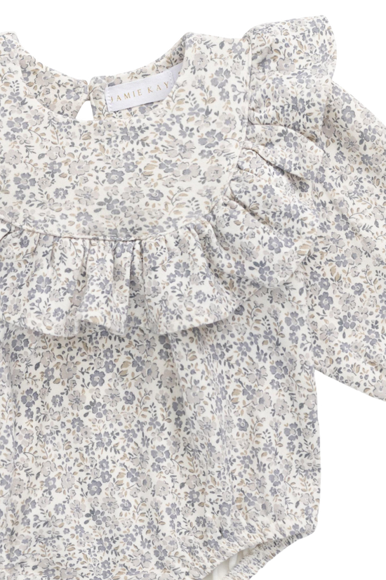 Organic Cotton Aurora Playsuit - Tully Grey – Jamie Kay NZ