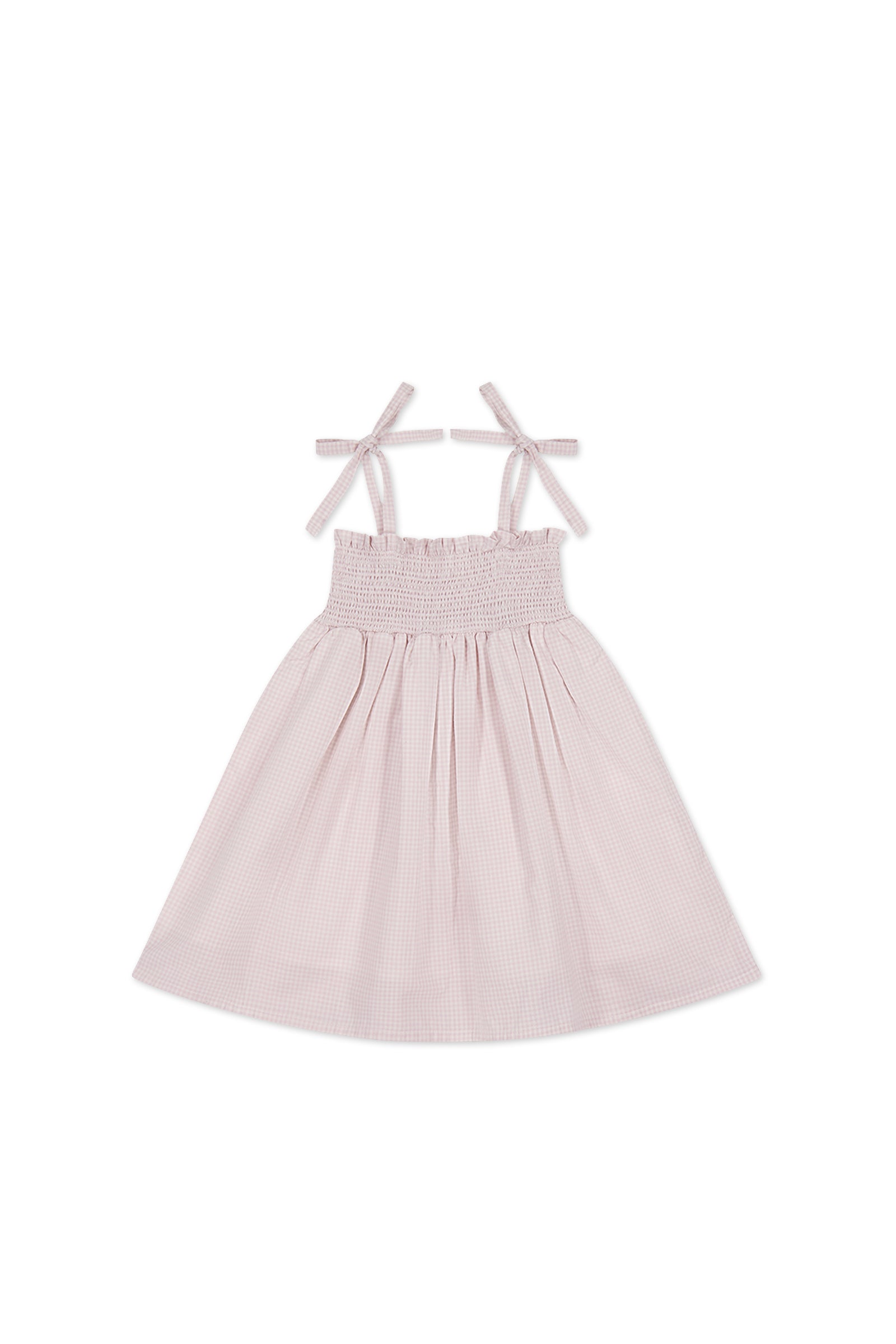 Organic Cotton Eveleigh Dress - Mini Woven Gingham Violet – Jamie Kay NZ