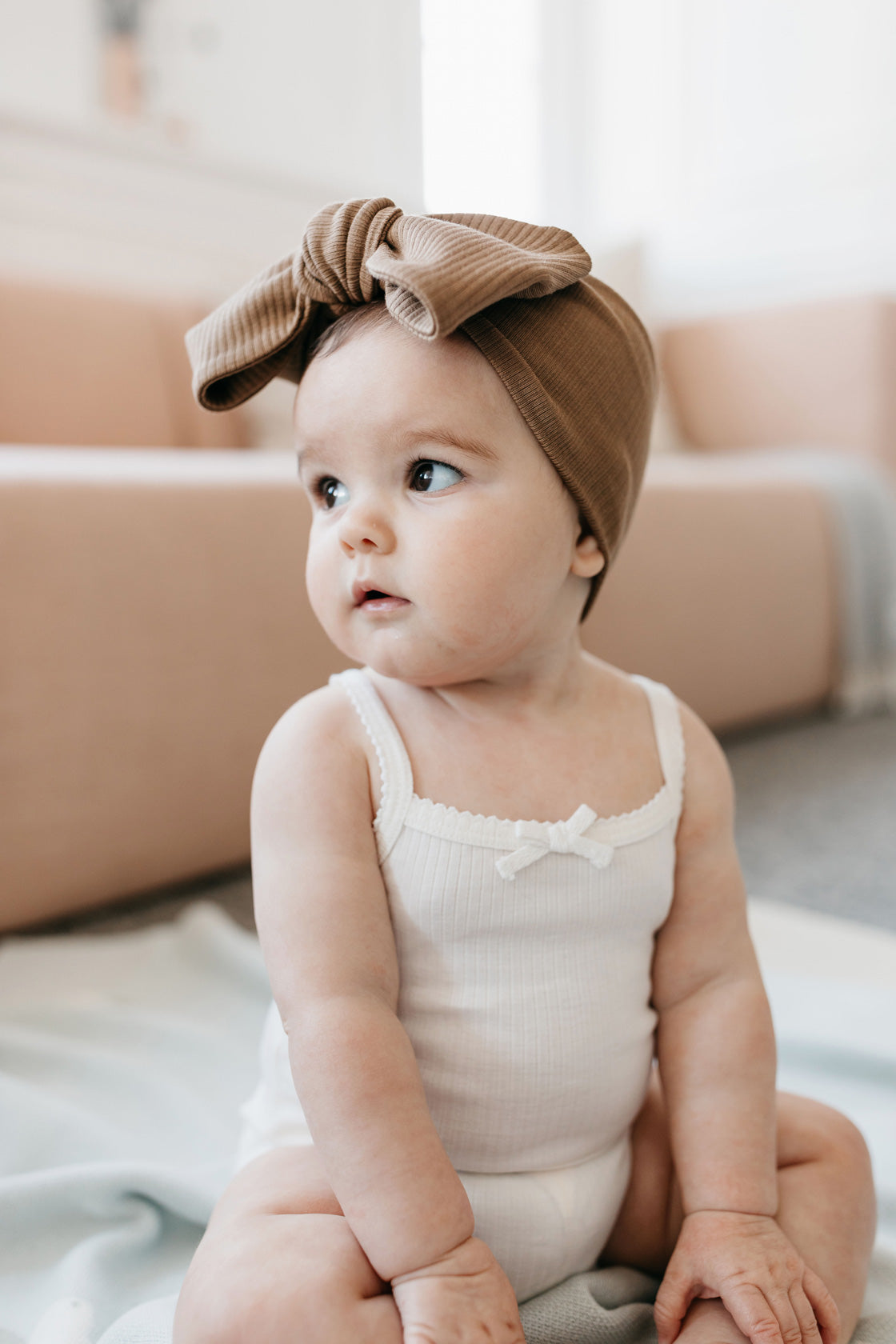 Organic Cotton Modal Headband - Crème Caramel – Jamie Kay NZ