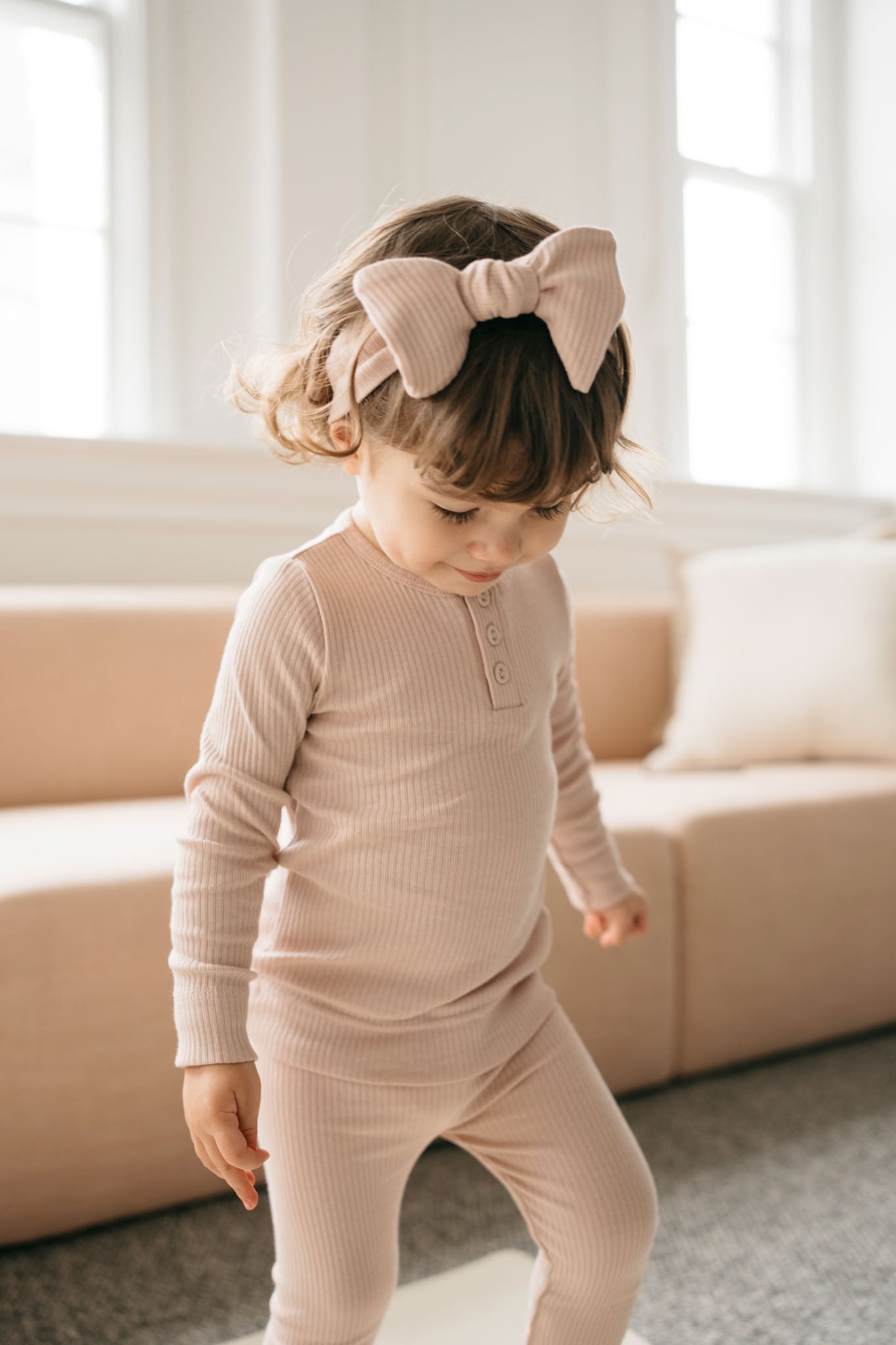 Organic Cotton Modal Lilian Headband - Dusky Rose – Jamie Kay NZ